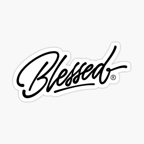 "Blessed Logo" Sticker by geronimo-fede | Redbubble