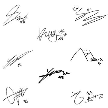 "Ateez Signatures" Sticker for Sale by K-skztee | Redbubble