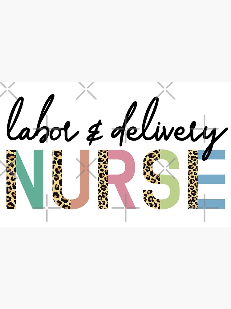 Póster «Enfermera de parto y parto Cheetah tipografía de impresión ...