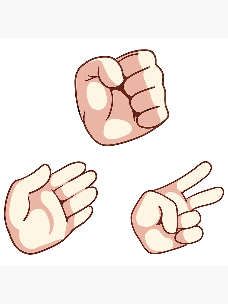 "Cute Chibi rock paper scissors" Poster by IEXART | Redbubble