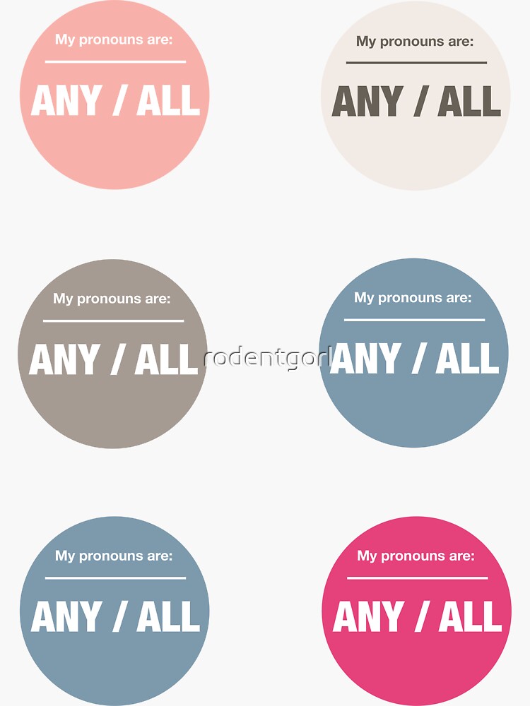 "Any/All pronoun stickers V2 - Gamma Phi Beta " Sticker for Sale by ...