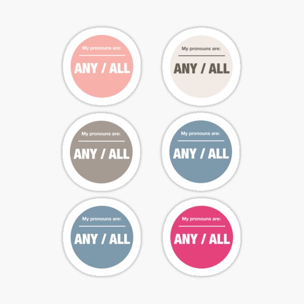 "Any/All pronoun stickers V2 - Gamma Phi Beta " Sticker for Sale by ...