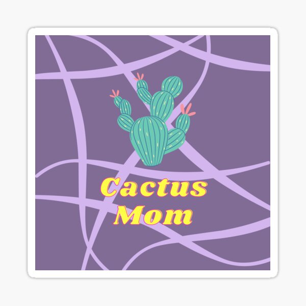 "Cactus Mom - Purple Edition" Sticker for Sale by Megan-Alice | Redbubble