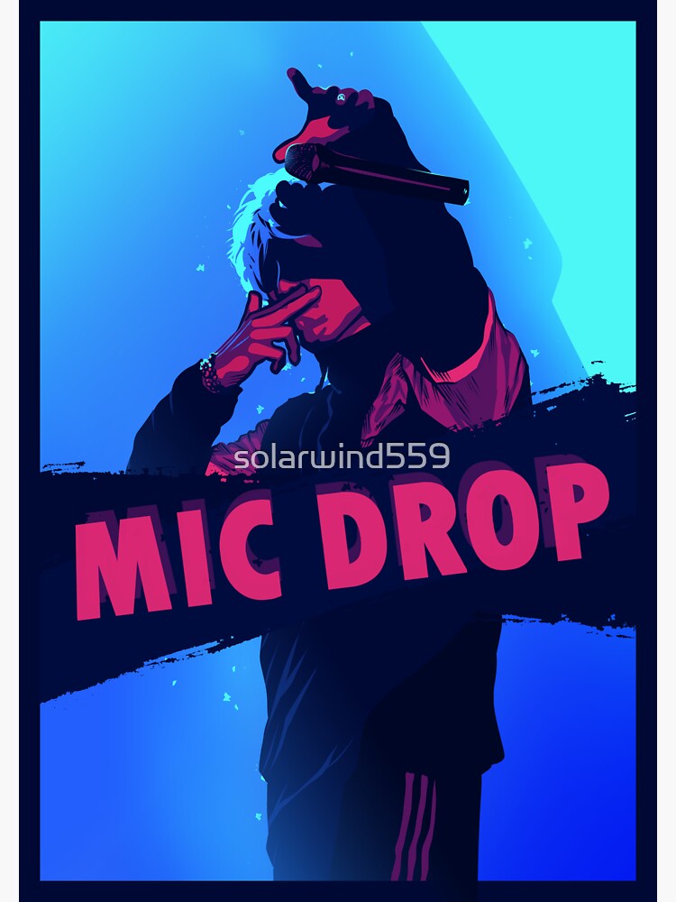 "BTS Suga Mic Drop" Sticker for Sale by solarwind559 | Redbubble