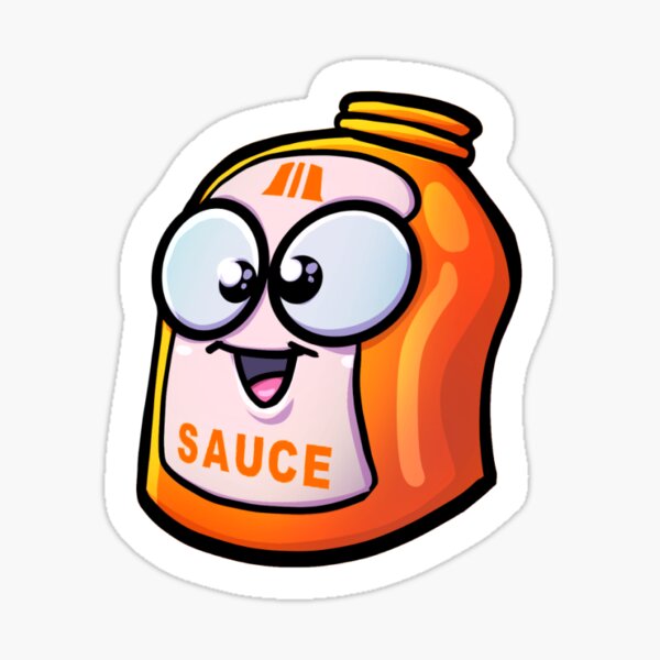 "Cute Chibi Sauce Bottle" Sticker for Sale by ewgShop | Redbubble