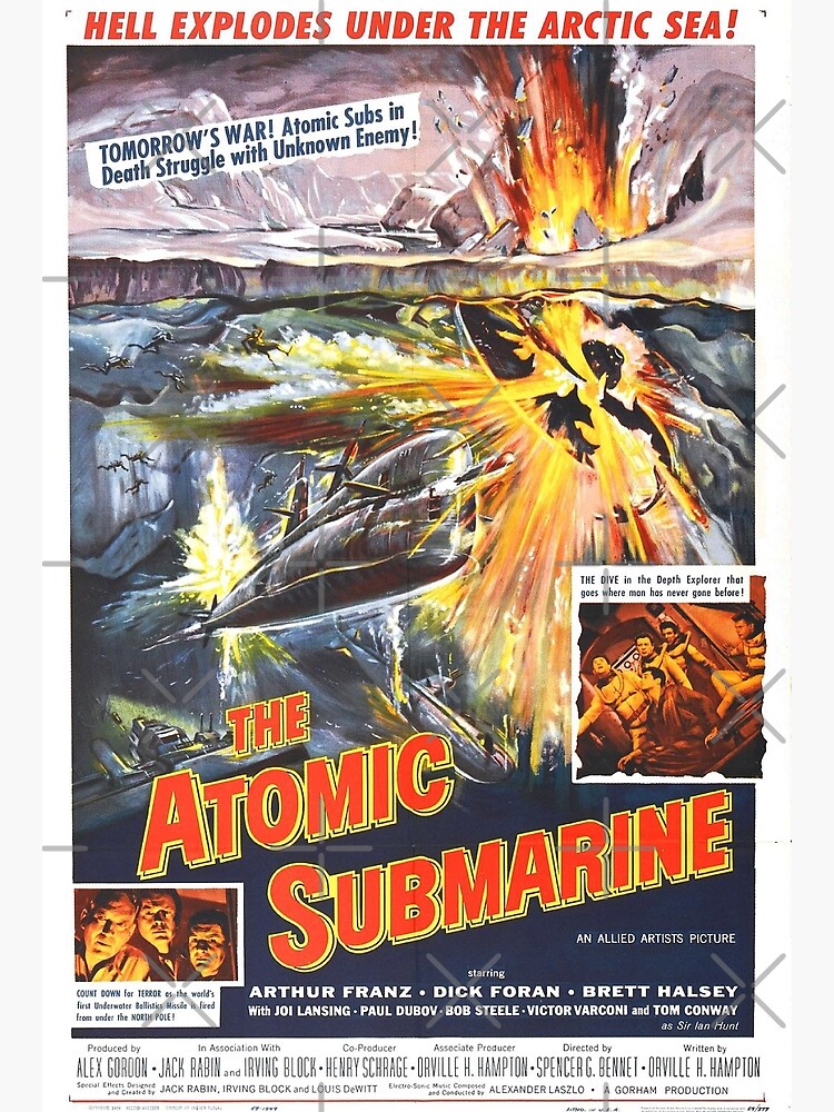 "The Atomic Submarine classic sci-fi movie poster " Art Print for Sale ...