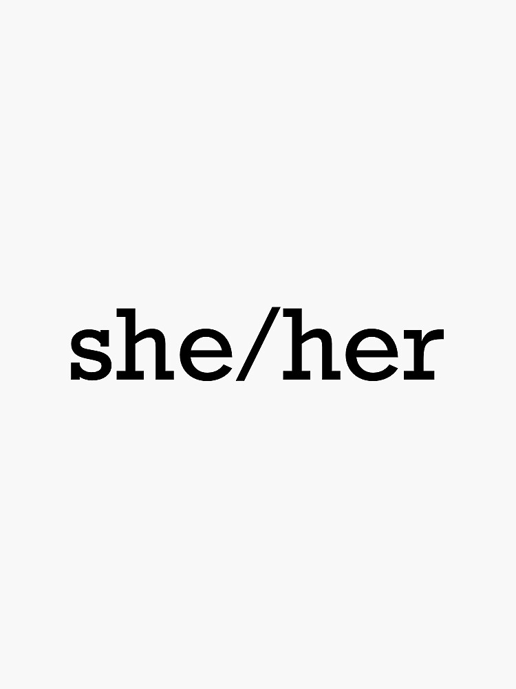 "she/her pronouns sticker" Sticker for Sale by kacikaci | Redbubble