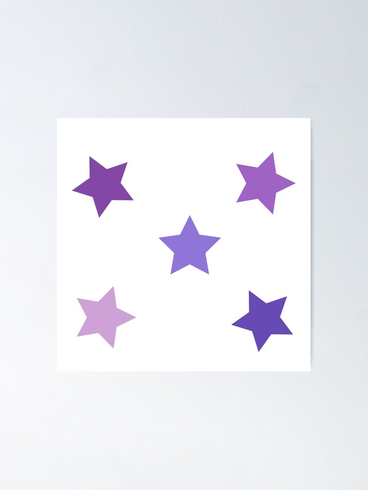 "Vaporwave Purple Five-Pack Star Set" Poster for Sale by CSdoodles ...