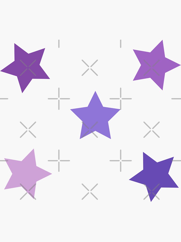 "Vaporwave Purple Five-Pack Star Set" Sticker for Sale by CSdoodles ...