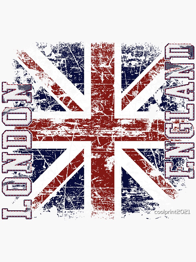 "London England Cool Union Jack " Sticker for Sale by coolprint2021 ...