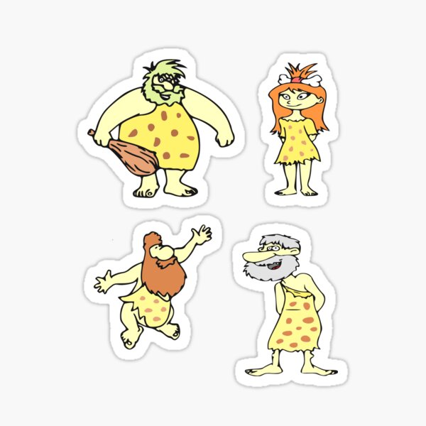 "Stone age sticker pack" Sticker for Sale by RedMinute | Redbubble
