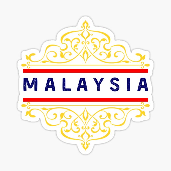"Golden Malaysian Pride" Sticker for Sale by FedSherDesign | Redbubble