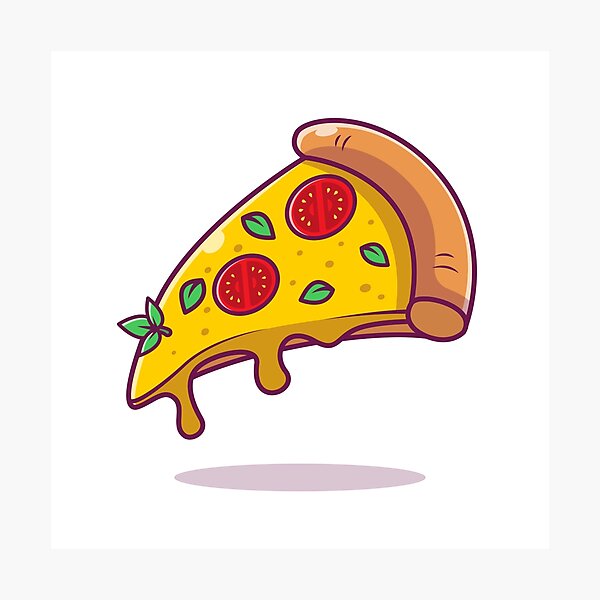 Lámina fotográfica «dibujos animados de una rebanada de pizza voladora ... Lámina fotográfica «dibujos animados de una rebanada de pizza voladora ...