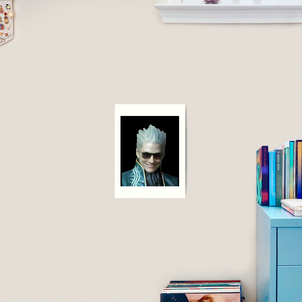 "Vergil Devil May Cry funny face meme" Art Print by KefrostDs | Redbubble