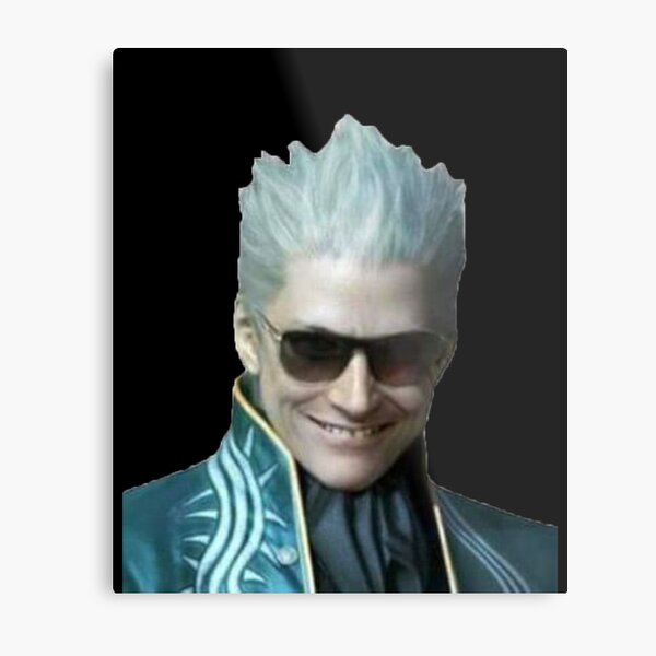 "Vergil Devil May Cry funny face meme" Metal Print for Sale by ...