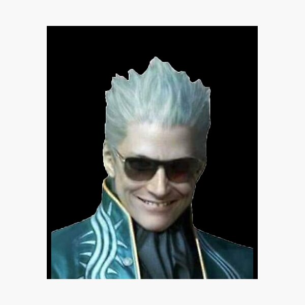 "Vergil Devil May Cry funny face meme" Photographic Print for Sale by ...