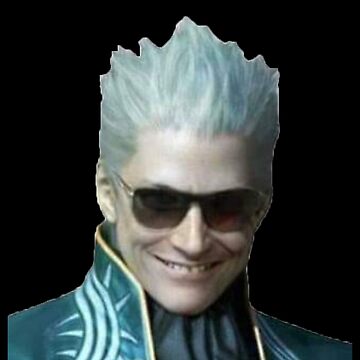 "Vergil Devil May Cry funny face meme" Sticker for Sale by KefrostDs ...