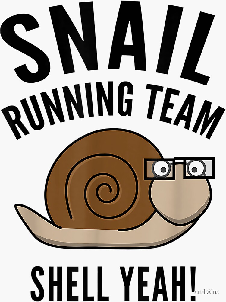 "Snail Running Team" Sticker for Sale by cndbtinc | Redbubble