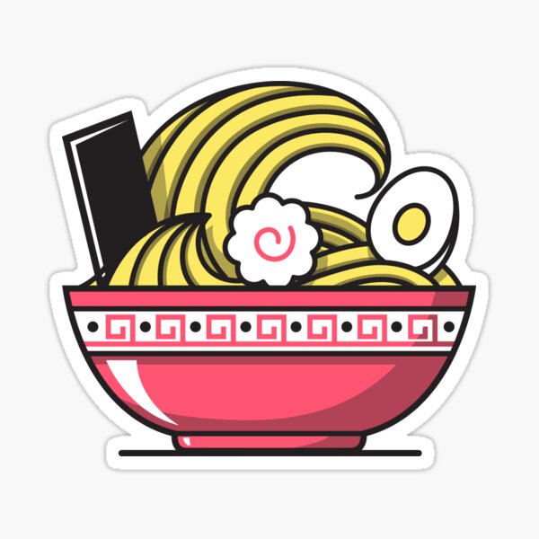 "Japanese Ramen Noodles" Sticker for Sale by Wachi-A | Redbubble