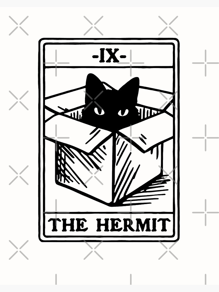 "The Hermit Black Cat Tarot Card" Art Board Print for Sale by Newcomb95 ...