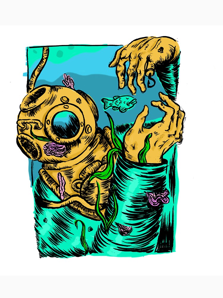 "Ocean Man" T-shirt for Sale by likeatoaster | Redbubble | deep sea t ...