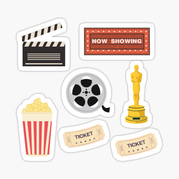 "Movie Night " Sticker for Sale by stareve | Redbubble