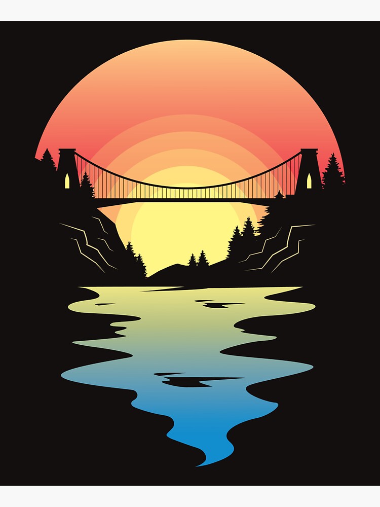 "Bristol Bridge design" Sticker for Sale by SoftStrokes | Redbubble