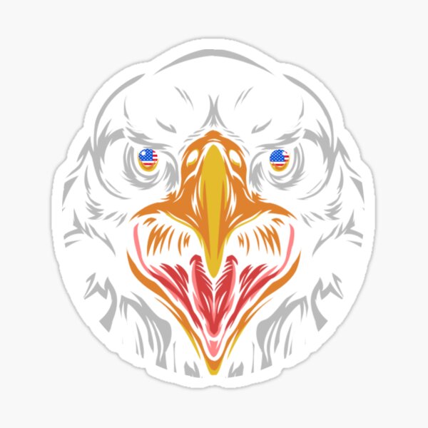 "Eagle Eyes Patriot" Sticker for Sale by xprshnz-designs | Redbubble