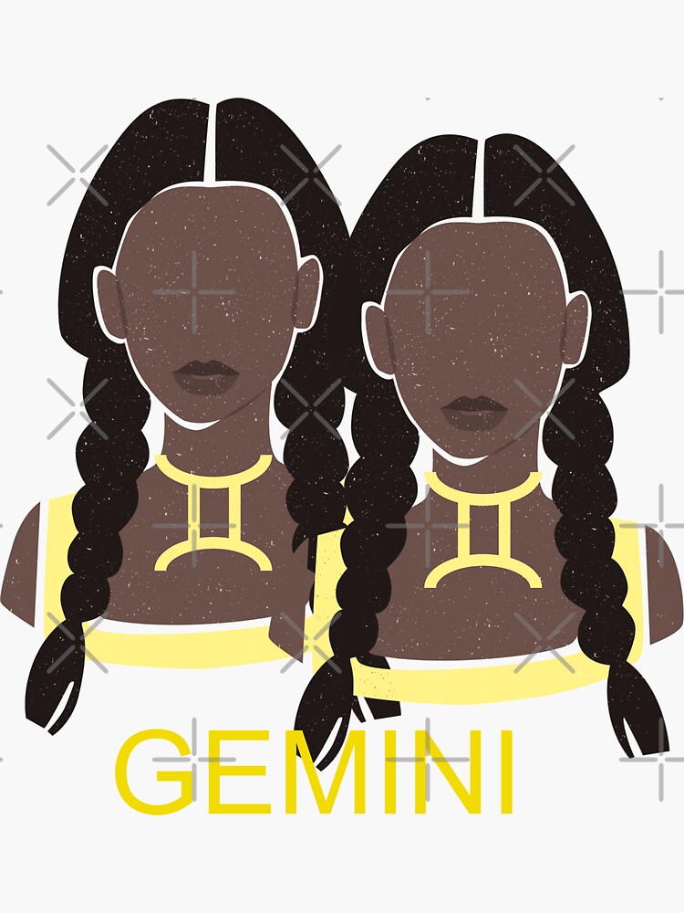 "GEMINI QUEEN " Sticker for Sale by RetroPlaceee | Redbubble