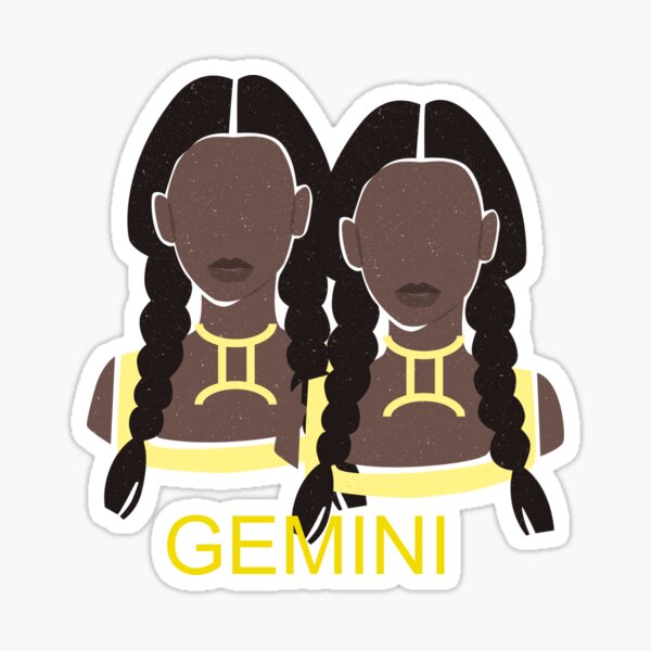 "GEMINI QUEEN " Sticker for Sale by RetroPlaceee | Redbubble