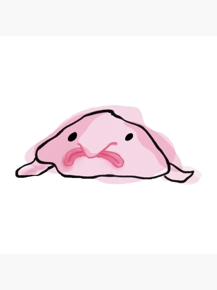 "Sad Pink Blobfish" Poster for Sale by PetroPeak | Redbubble