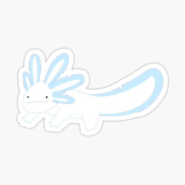 "Blue Axolotl" Sticker by CraftyGlitches | Redbubble