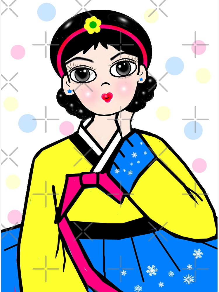 "Korea Woman " Sticker for Sale by shirleycutecard | Redbubble