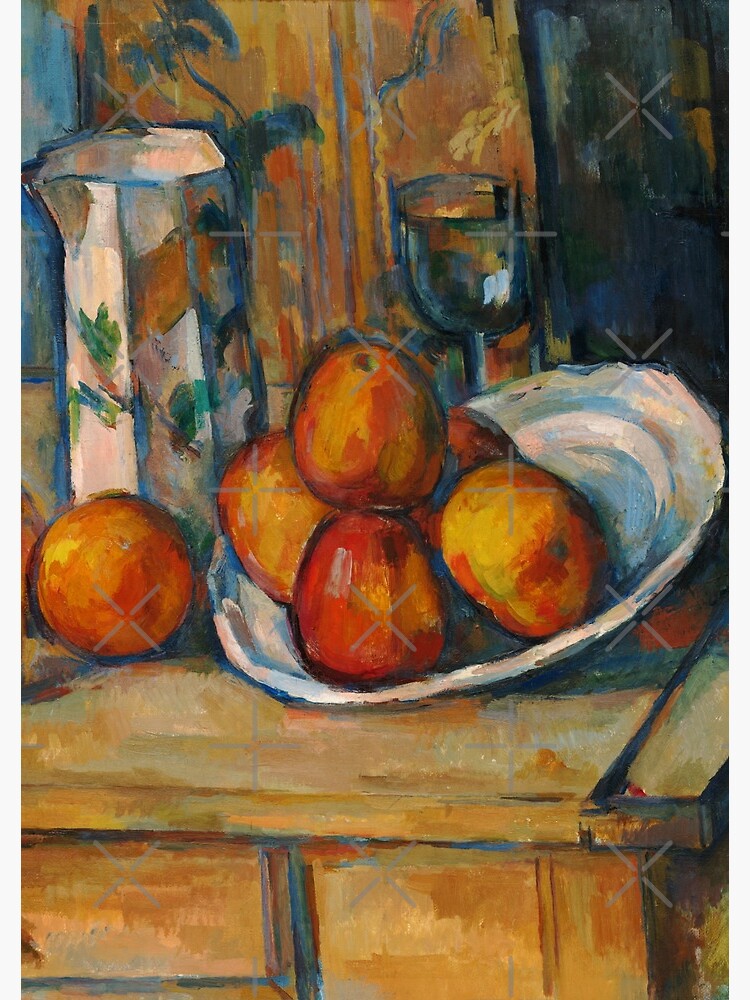 "Paul Cezanne - Still life with milk jug and fruits, painting 1900 ...