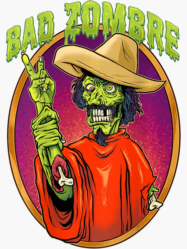 "Bad Zombre Zombie" Sticker for Sale by AlyanSalsman | Redbubble