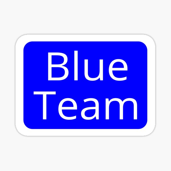 "Blue Team" Sticker for Sale by ShiroCyber | Redbubble