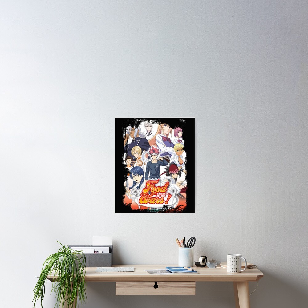 Poster « Food Wars personnages Food Wars Shokugeki no Soma Anime Grunge ...