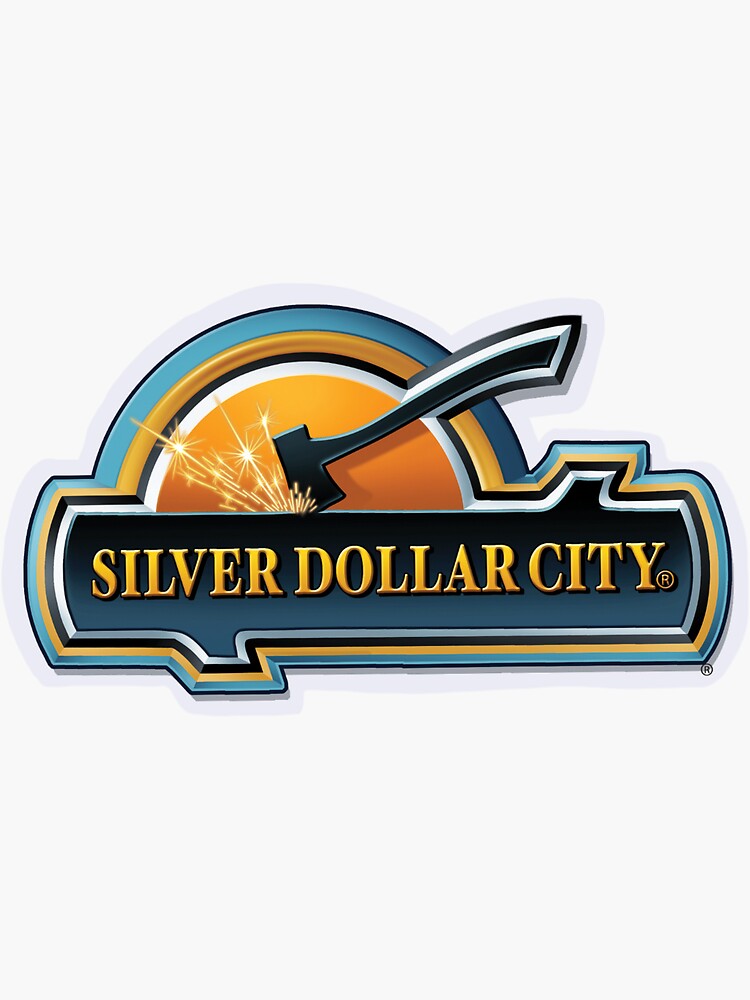 "Silver dollar city logo" Sticker for Sale by gamerpeach | Redbubble