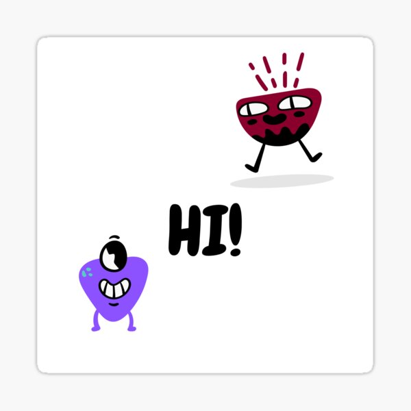 "Aliens Saying Hi!" Sticker for Sale by Aryaam101 | Redbubble
