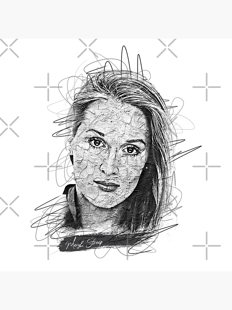Meryl Streep Abstract Sketch Art, Meryl Streep Sketch Design, Meryl ...
