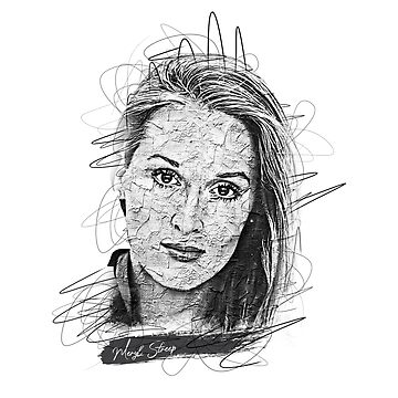 "Meryl Streep Abstract Sketch Art, Meryl Streep Sketch Design, Meryl ...