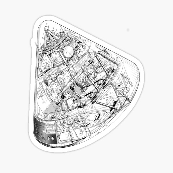 "NASA Apollo Lunar Module" Sticker for Sale by mccabet | Redbubble
