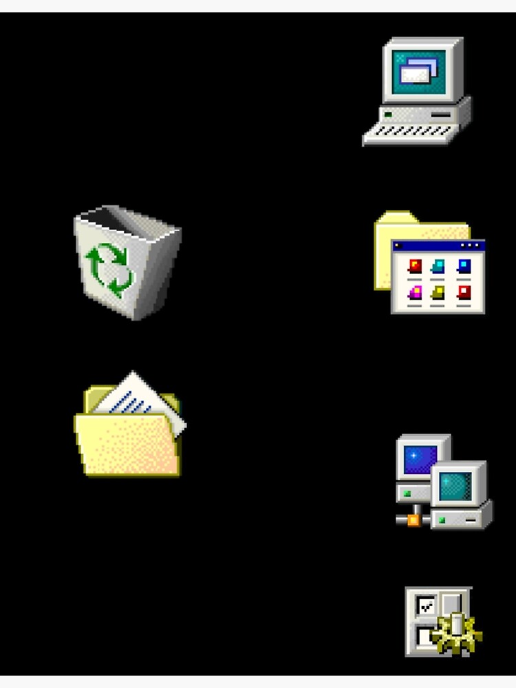 "Windows 95 Icons Sticker Pack" Poster for Sale by Double-Ghost | Redbubble