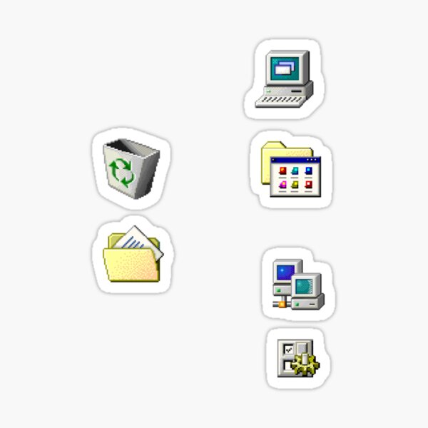 "Windows 95 Icons Sticker Pack" Sticker for Sale by Double-Ghost ...