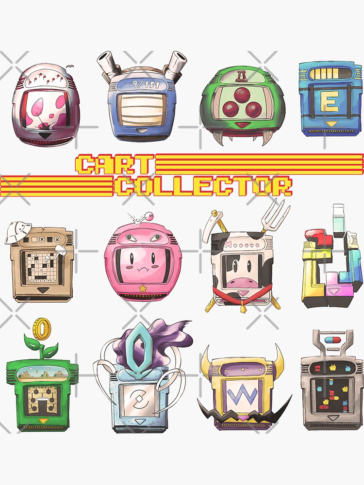 "Cart Collector - Retro Handheld Gaming Carts" Sticker for Sale by ...