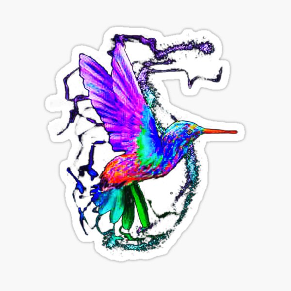 "Hummingbird Colorful Rainbow Wall ArtHummingbird Colorful Rainbow ...