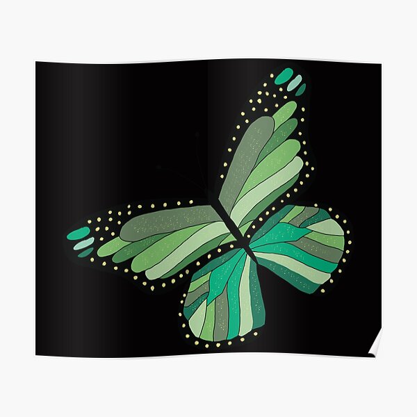 "Green butterfly" Poster for Sale by Mafevass | Redbubble