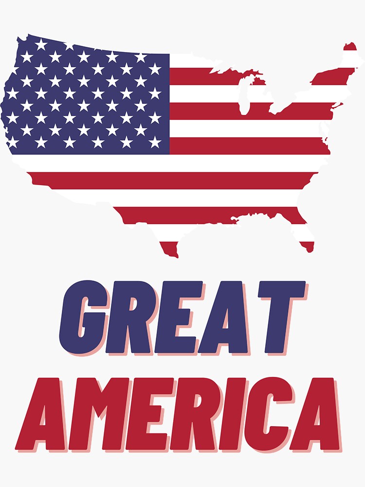 "The Great America Flag " Sticker for Sale by kriscomet | Redbubble