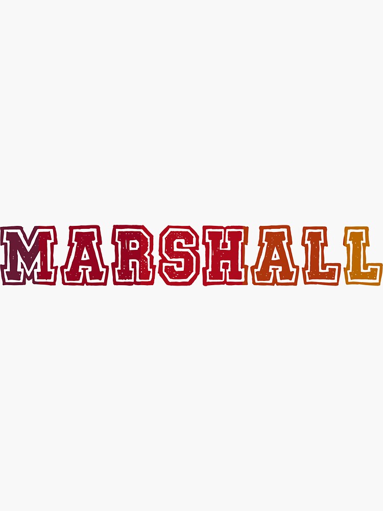"MARSHALL" Sticker by ruviogevio | Redbubble