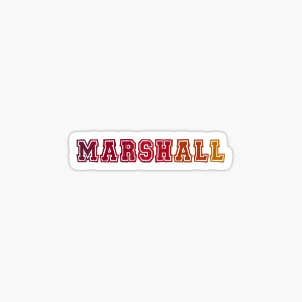 "MARSHALL" Sticker by ruviogevio | Redbubble